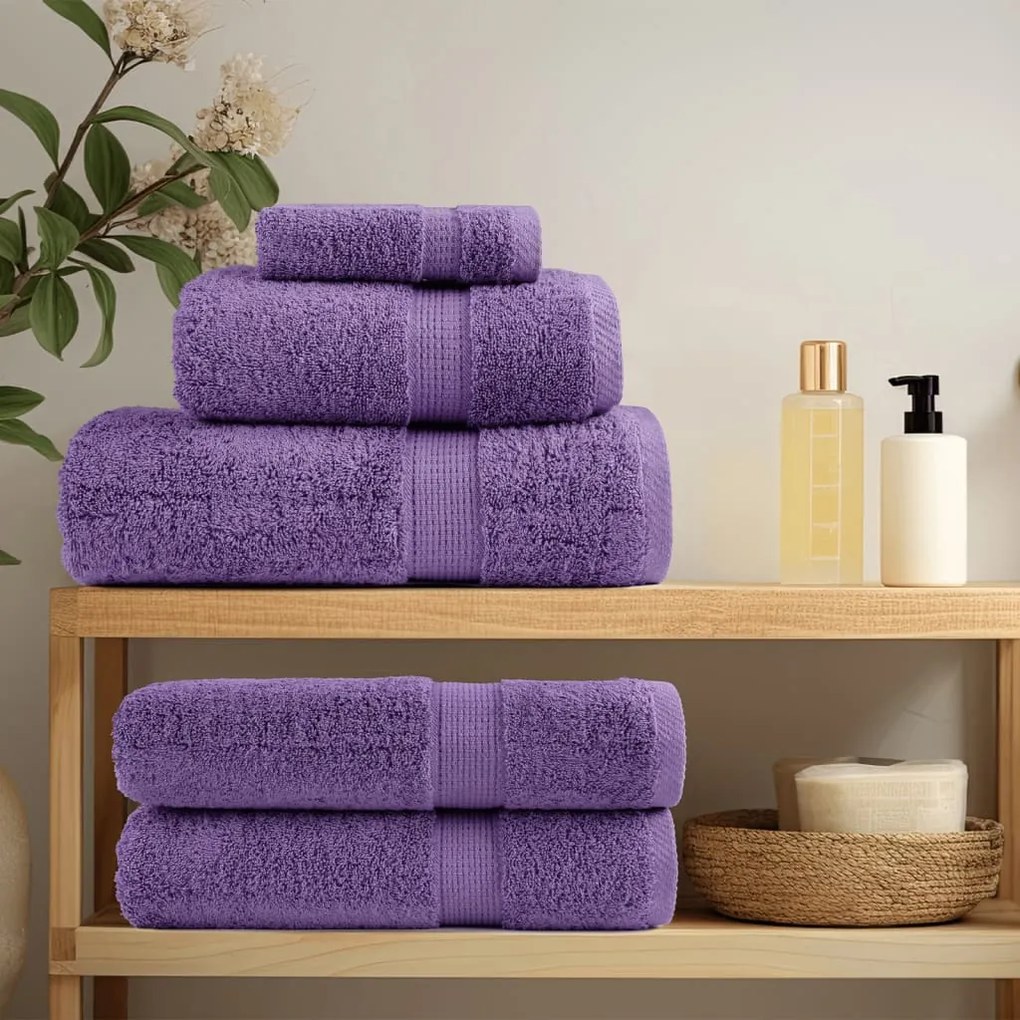 12dílná sada ručníků Premium SOLUND fialová 600 g/m² 137579