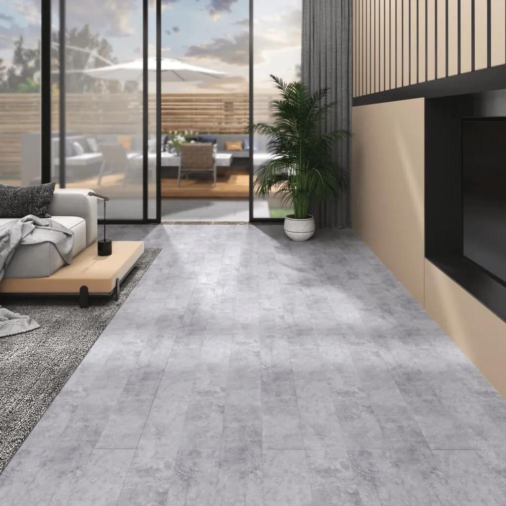 146558 vidaXL 146558  PVC Flooring Planks 5,02 m² 2 mm Self-adhesive Cement Grey