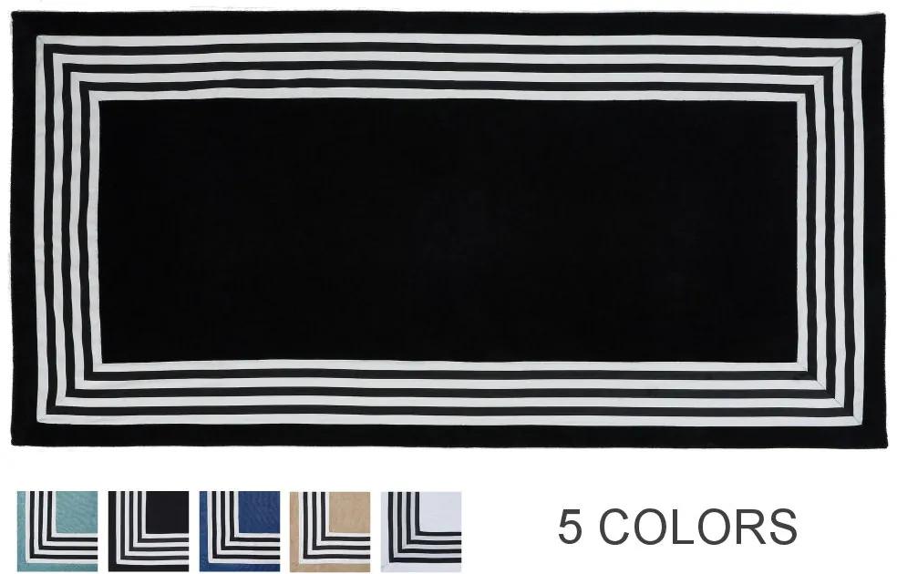 Abyss & Habidecor CANNES luxusní plážový ručník Abyss & Habidecor / Egyptská bavlna, Barva 990 - Black