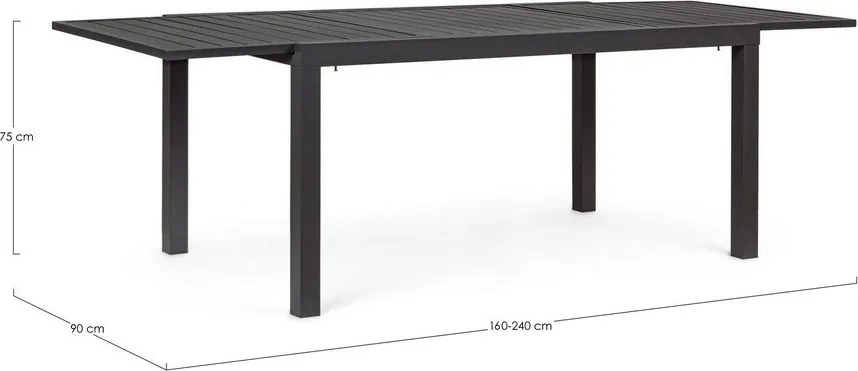 Hliníkový zahradní jídelní stůl 90x160 cm Hilde – Bizzotto