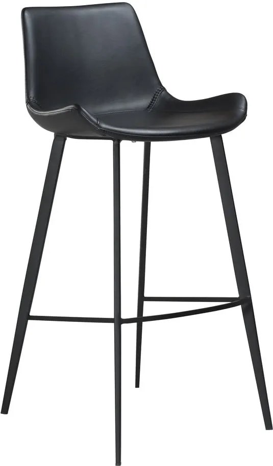 Černá barová židle z imitace kůže DAN–FORM Denmark Hype, výška 103 cm