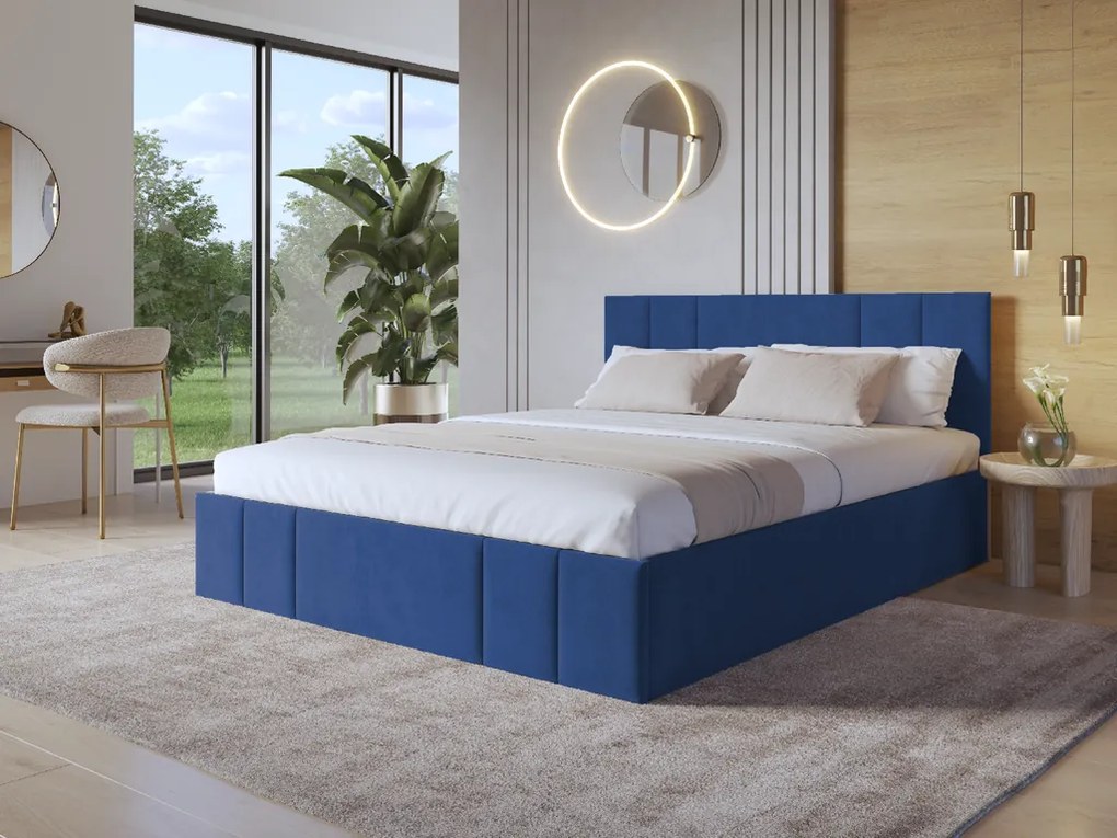 Eka Čalouněná postel SAMANTA 90x200 cm Barva látky Trinity: Hnědá (Trinity 2307)