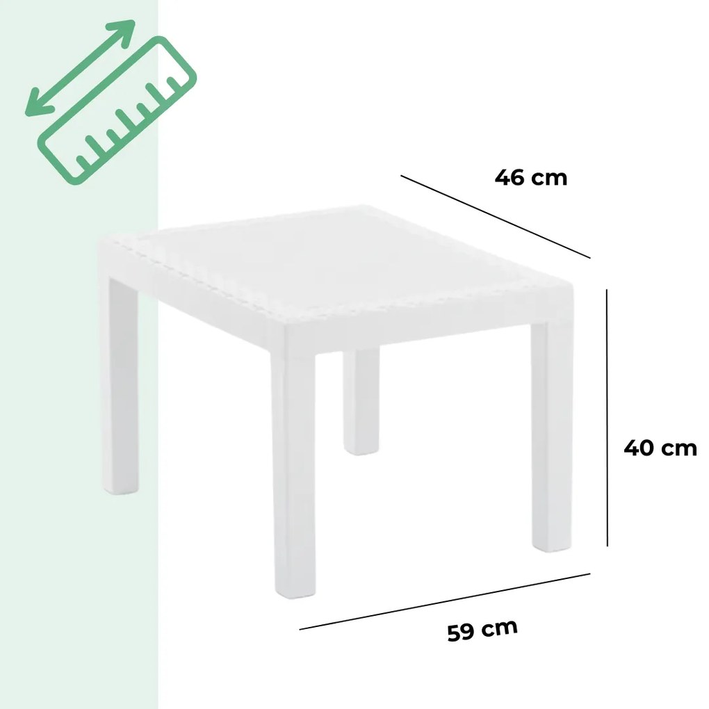Zahradní set AKITA, 3-dílný, bilá I.P.A.E-Progarden
