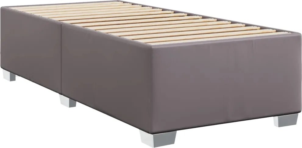 Rám postele šedý 90 x 190 cm umělá kůže 3284538