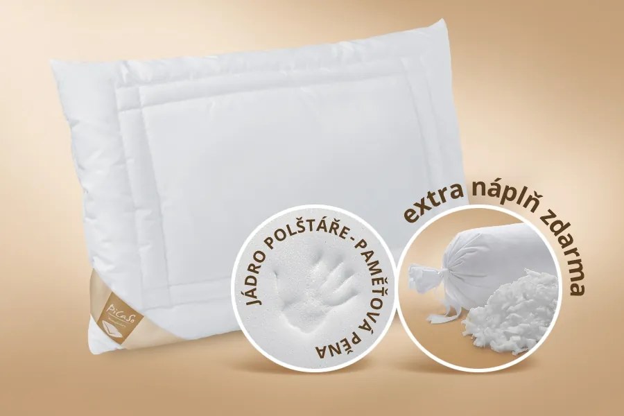 Lavinest Zdravotní vyvařovací polštář Mirabell Visco Rozměr: 40x60 cm (400 g), Taška: dárková hnědá taška na zip