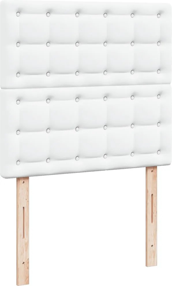 Box spring postel s matrací bílá 100x200 cm umělá kůže 3293009