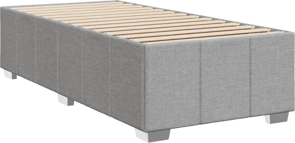 Box spring postel s matrací světle šedá 90x200 cm textil 3285442