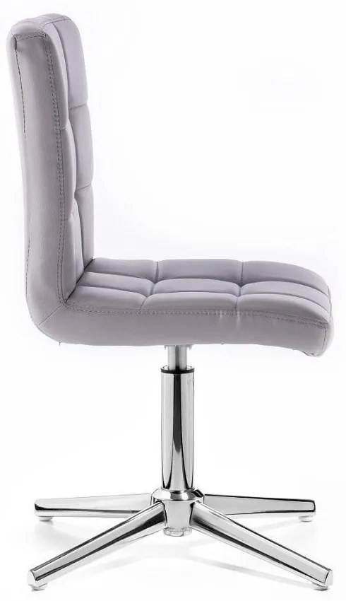 LuxuryForm DESIGN Otočná židle TOLEDO na stříbrném kříži - šedá
