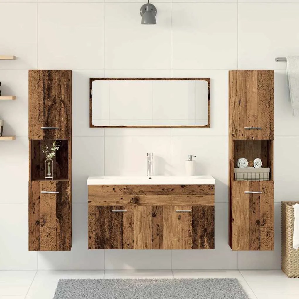 5dílná koupelnová sestava old wood kompozitní dřevo 3328919