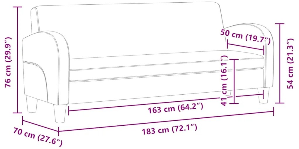 vidaXL Marketos 3místná pohovka umělá kůže černá