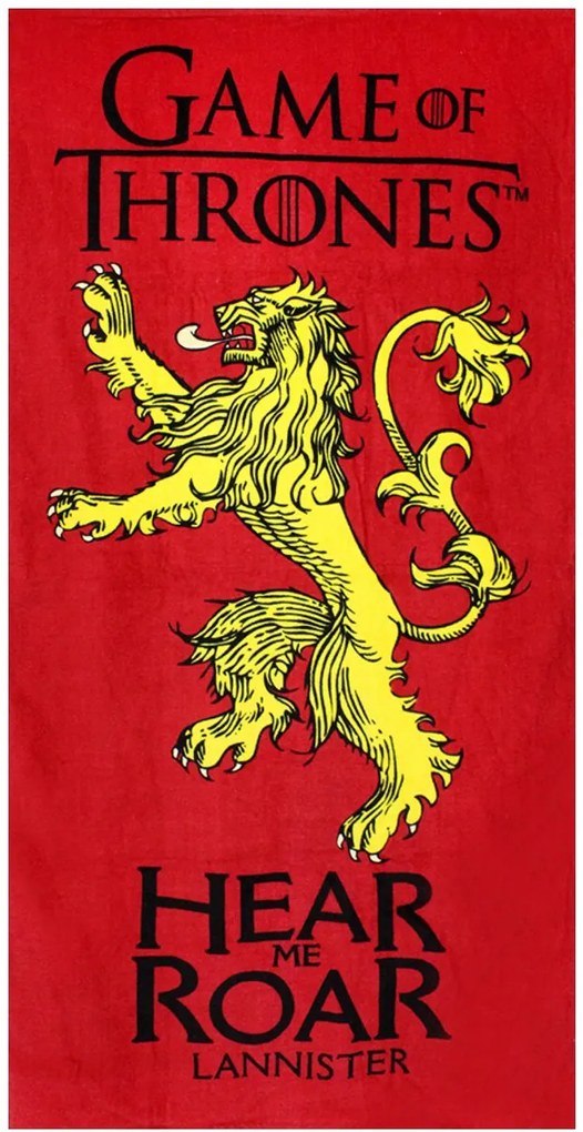 Plážová osuška Hra o trůny - Game of Thrones - 100% bavlna, froté - 70 x 140 cm