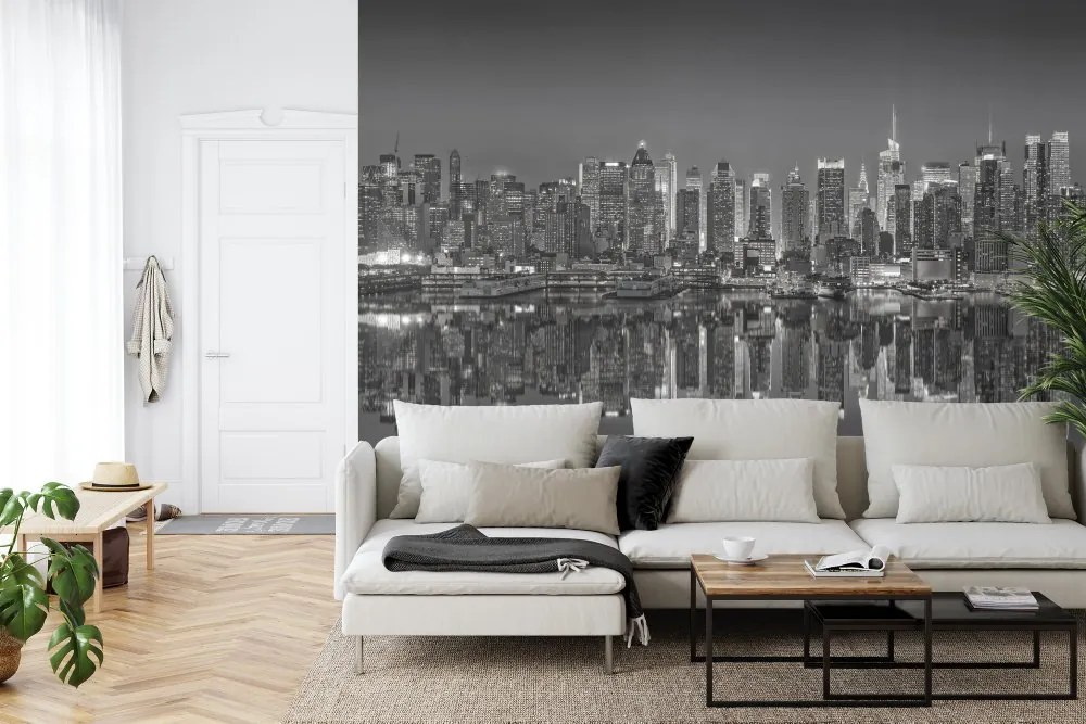 Fototapeta New York Odrazy V Černé A Bílé Strukturální vinyl 90x60