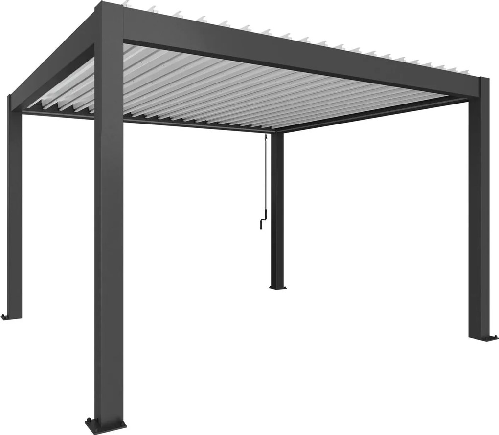 Biohort Pergola 4 x 3,5 tmavě šedá/bílá 404,5 x 367,5 cm