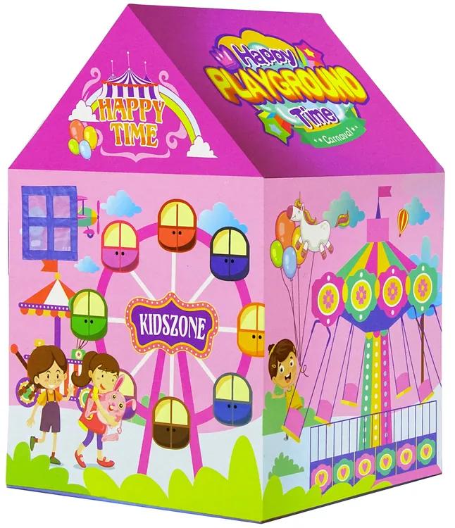 Zábavný lunapark stan pro děti 123 cm x 82 cm Růžový