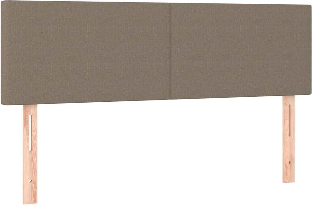 Box spring postel s matrací a LED taupe 140x190 cm textil 3133553