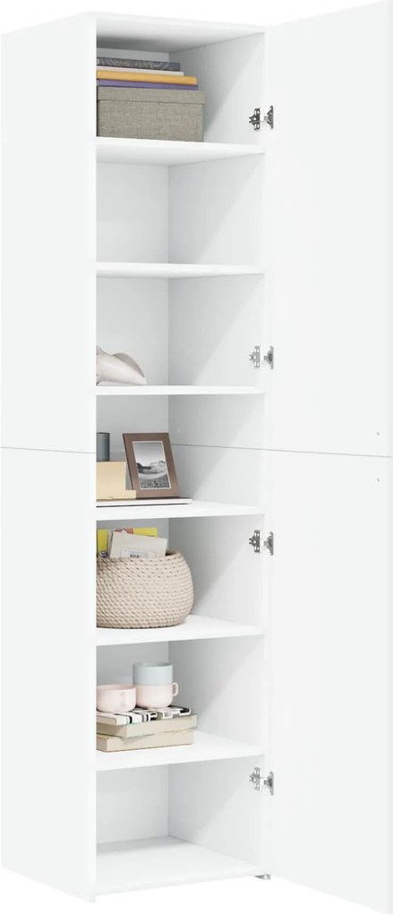 Skříň highboard bílá 45 x 42,5 x 185 cm kompozitní dřevo 3281406