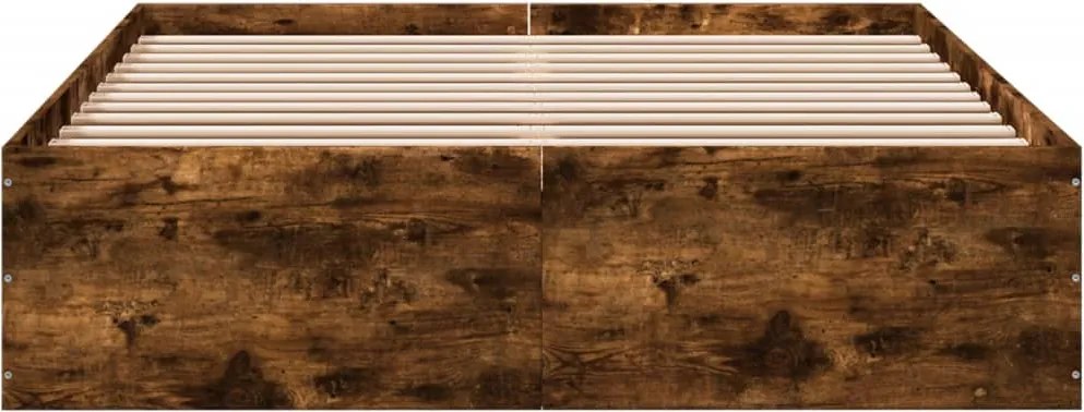 Rám postele kouřový dub 120 x 200 cm kompozitní dřevo 3281025