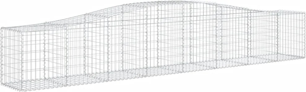 Klenuté gabionové koše 15 ks 400x50x60/80 cm pozinkované železo 3145939