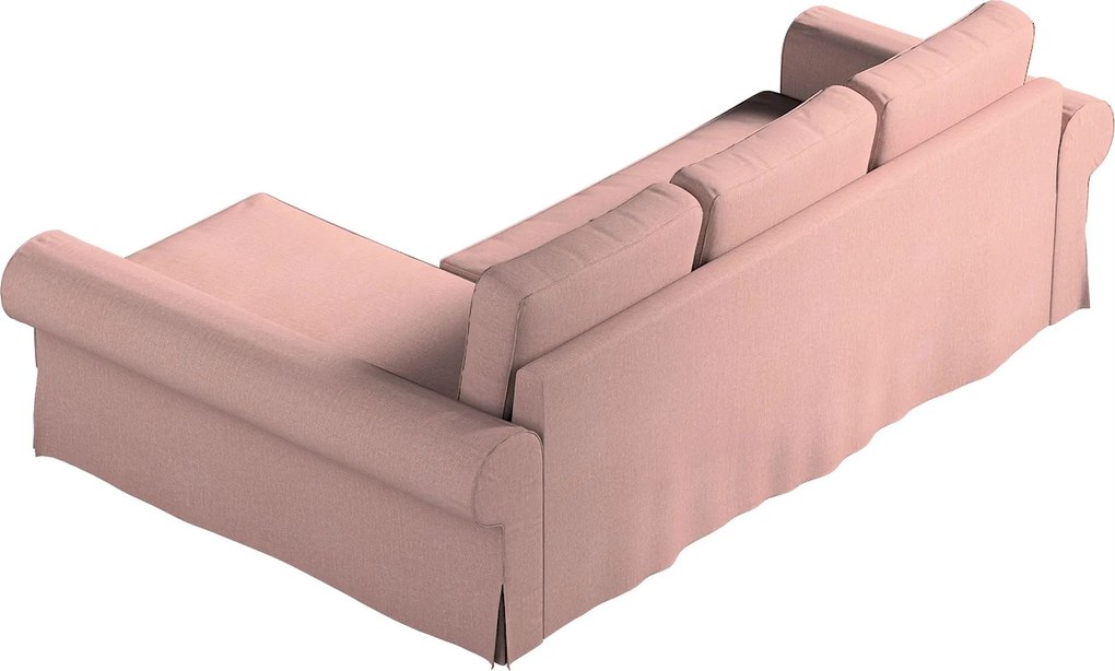 Potah na pohovku IKEA Backabro rozkládací se šezlongem barva růžová látka pletený vzor