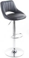Barová židle G21 Aletra black koženková, prošívaná, černá OEM