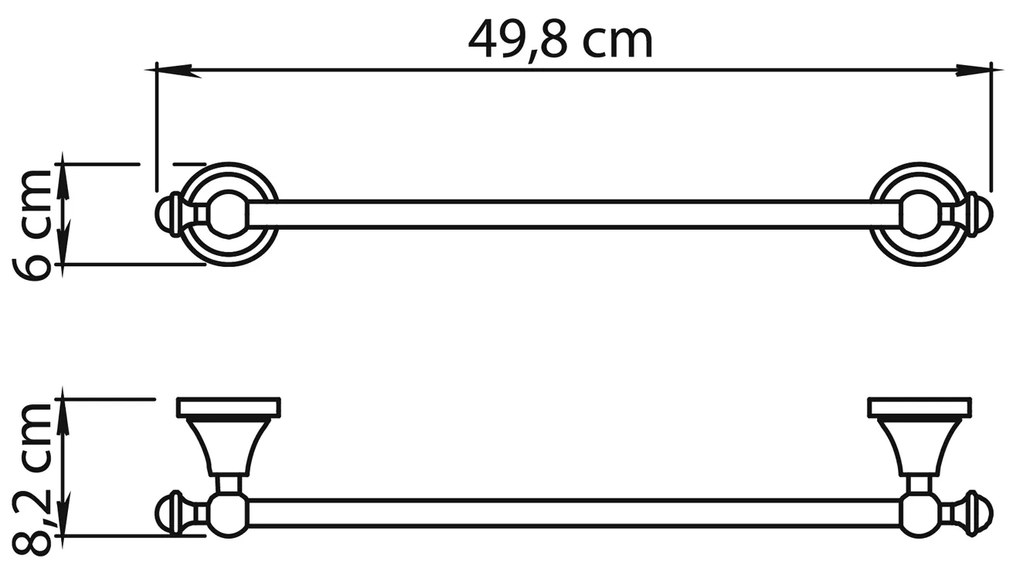 Gedy Gedy, NEVIS držák ručníků 450x82mm, chrom, NV214513