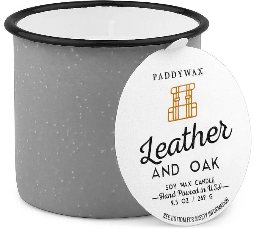 Paddywax – Alpine vonná svíčka Leather &amp; Oak (Kůže a dubové dřevo), 269 g