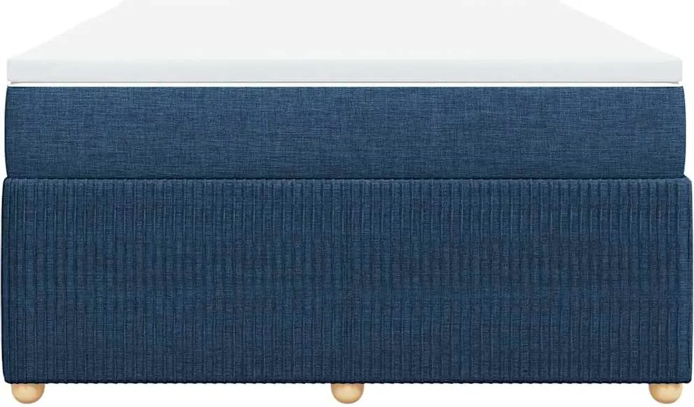 Box spring postel s matrací modrá 160x200 cm textil 3285587