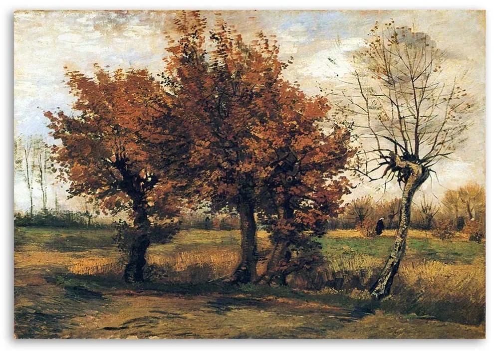 Gario Obraz na plátně Podzimní krajina se čtyřmi stromy - Vincent van Gogh, reprodukce Rozměry: 60 x 40 cm
