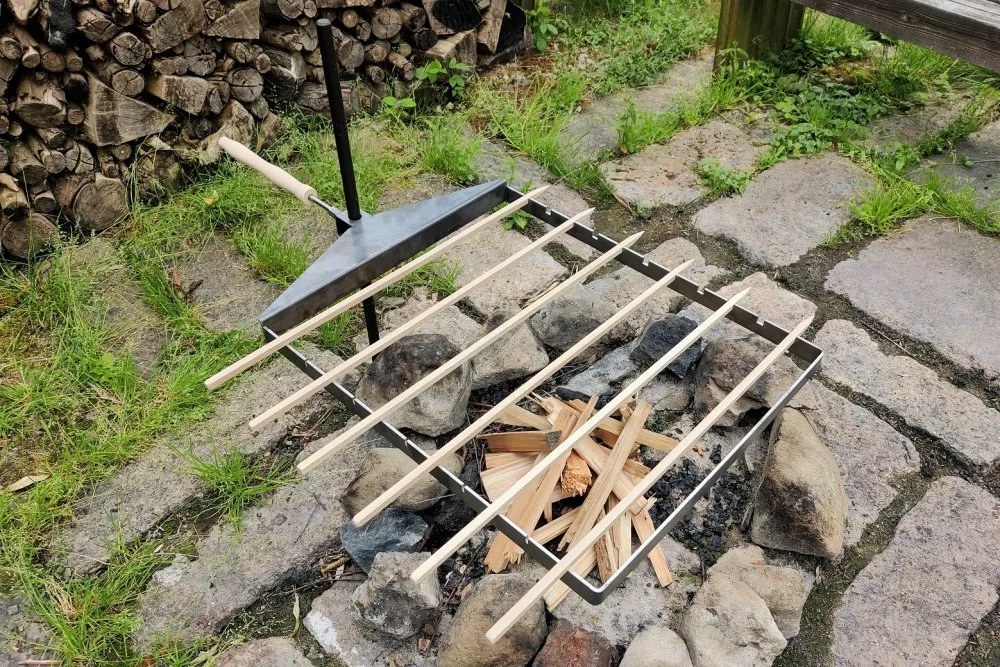 Gril na šašlik, špízy a ryby - 50 cm