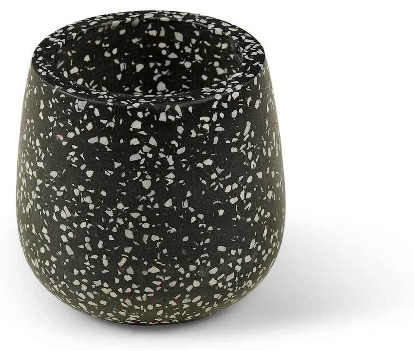 Tmavě šedý květináč Bonami Selection Terrazzo, ø 15 cm