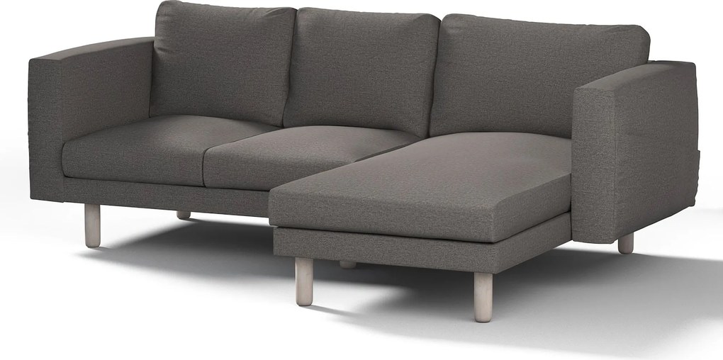 Potah na pohovku IKEA Norsborg 3-místná se šezlongem barva šedá látka pletený vzor