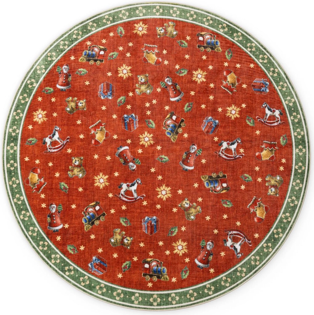 Villeroy & Boch Kusový koberec Toy's delight 106499 Red Green kruh, 200x200 (průměr) kruh, červená, obývací pokoj