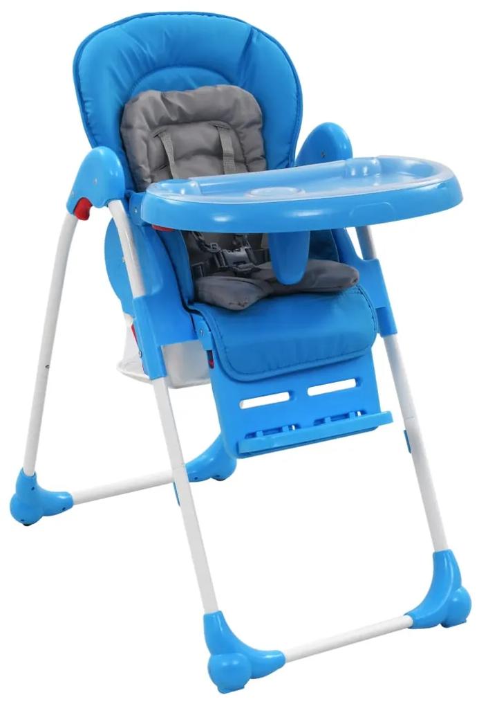 10187 vidaXL Dětská jídelní židlička modro-šedá