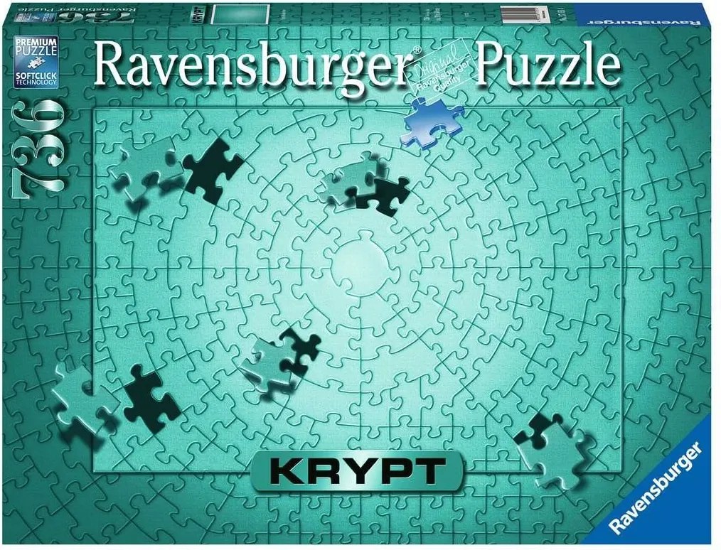 Ravensburger metalické puzzle krypt metallic mint 736 dílků