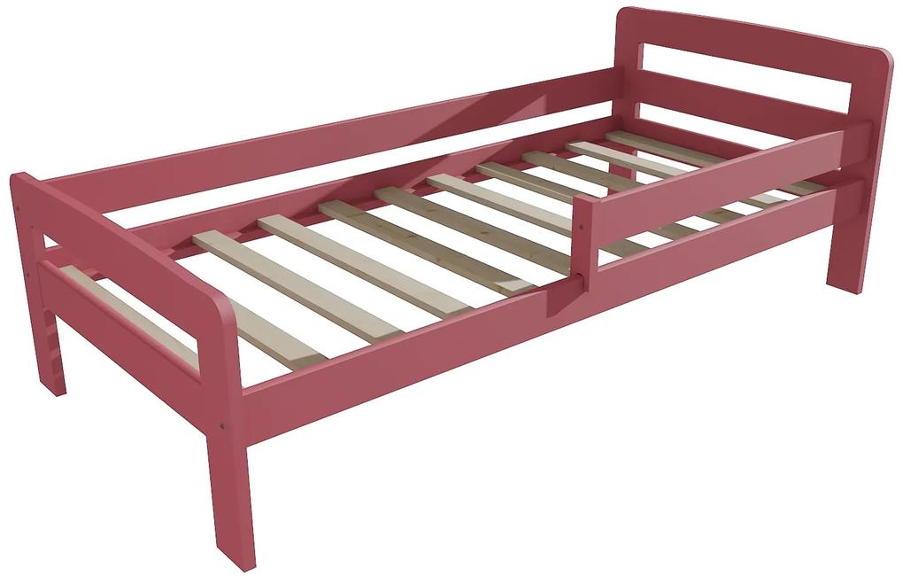 Vomaks Dětská postel se zábranou VMK008C KIDS Rozměr: 80 x 160 cm, Barva: barva růžová