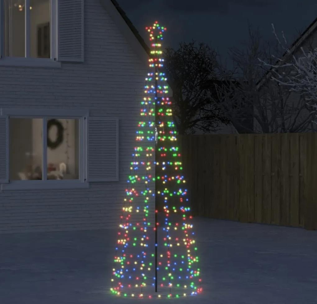 vidaXL Vánoční stromek kužel s hroty 570 ch LED 300 cm [358105] Barva: Modrá