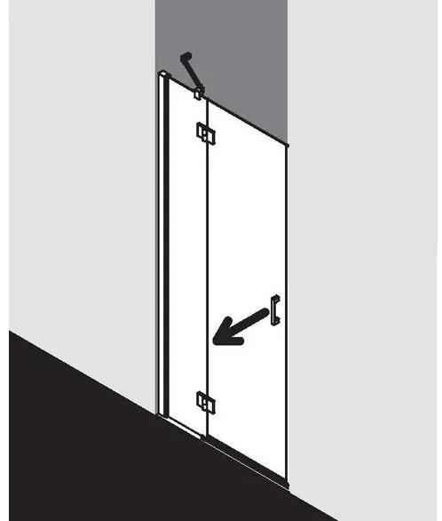 Kermi Osia Dveře 100 cm, čiré sklo, levé