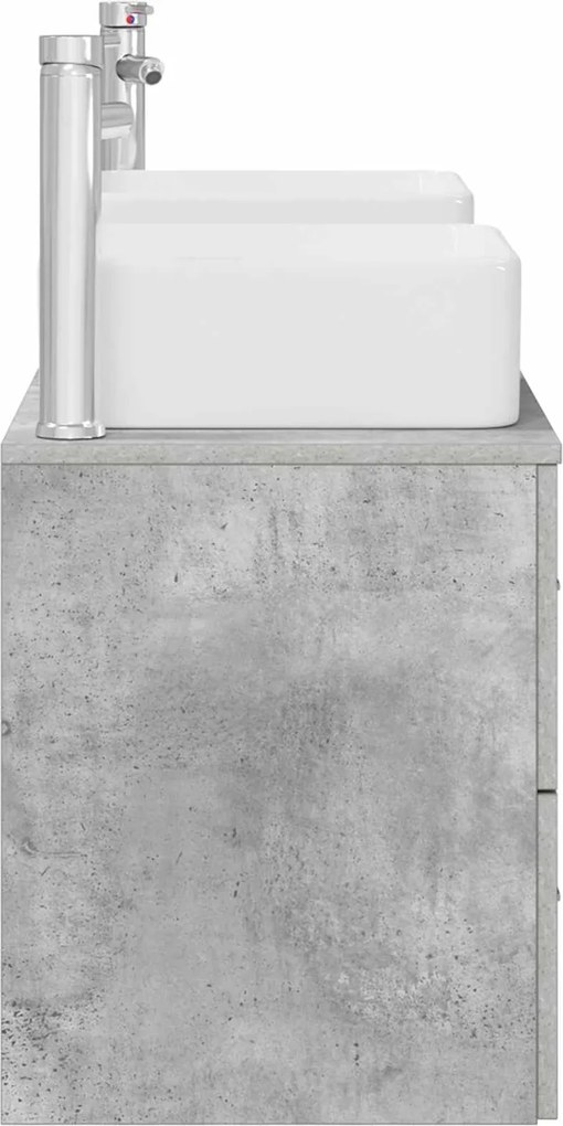 Sada koupelnových skříněk 3 ks Betonově šedá 49,5 x 41 x 63 cm 3405822