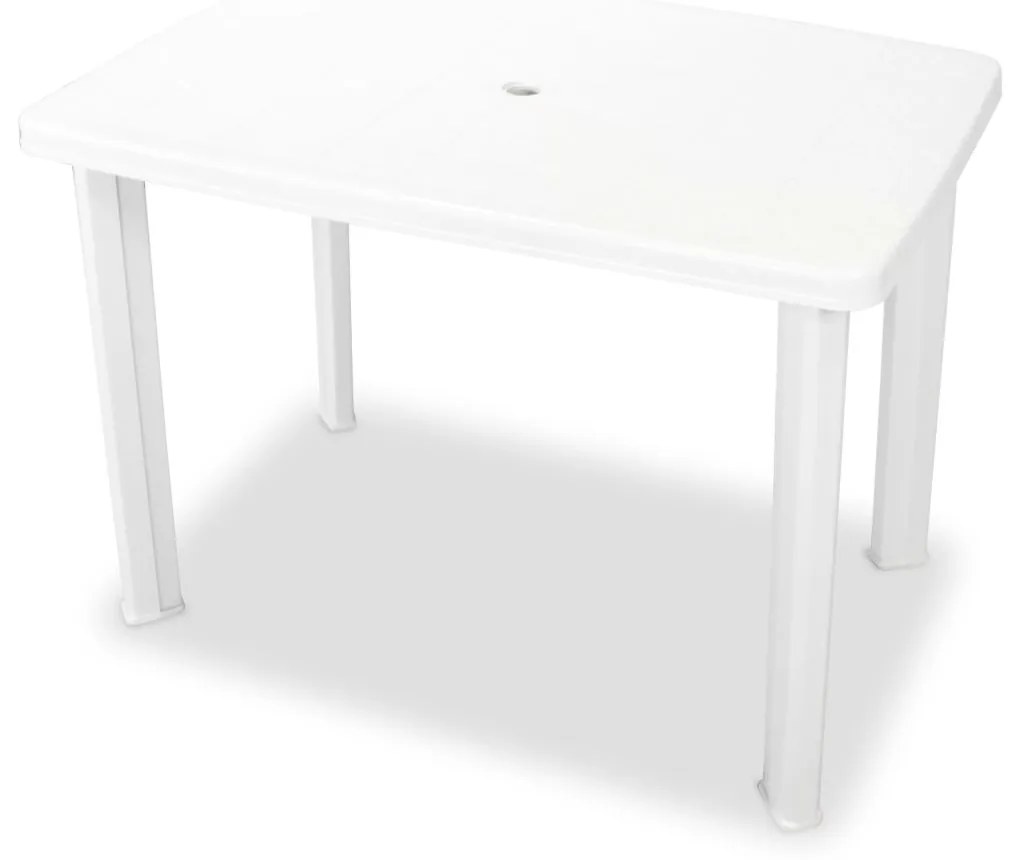 Zahradní stůl - plastový - bílý | 101x68x72 cm