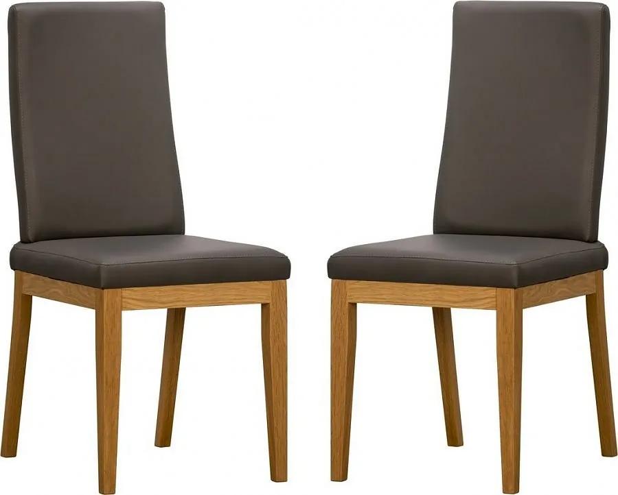 Casarredo - Komfort nábytek Dřevěná jídelní židle DEGO, Novel výběr barev, (2ks) | potah: novel 09,barva: szy-dub-rustikal