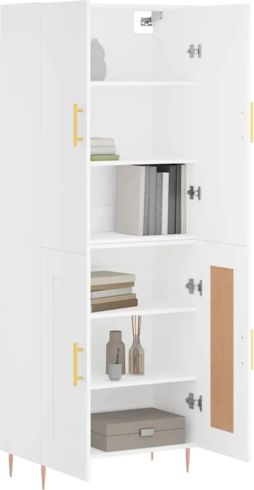 Skříň highboard bílá 69,5 x 34 x 180 cm kompozitní dřevo 3195779