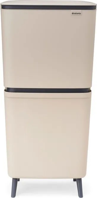 Béžový plastový odpadkový koš 25+10+10 l na tříděný odpad SortUp Recycle Hi – Brabantia