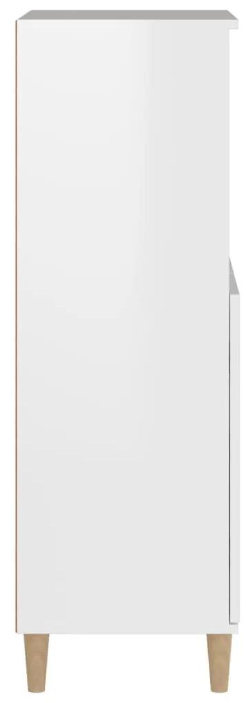 Skříň highboard bílá s vysokým leskem 60 x 36 x 110 cm kompozit