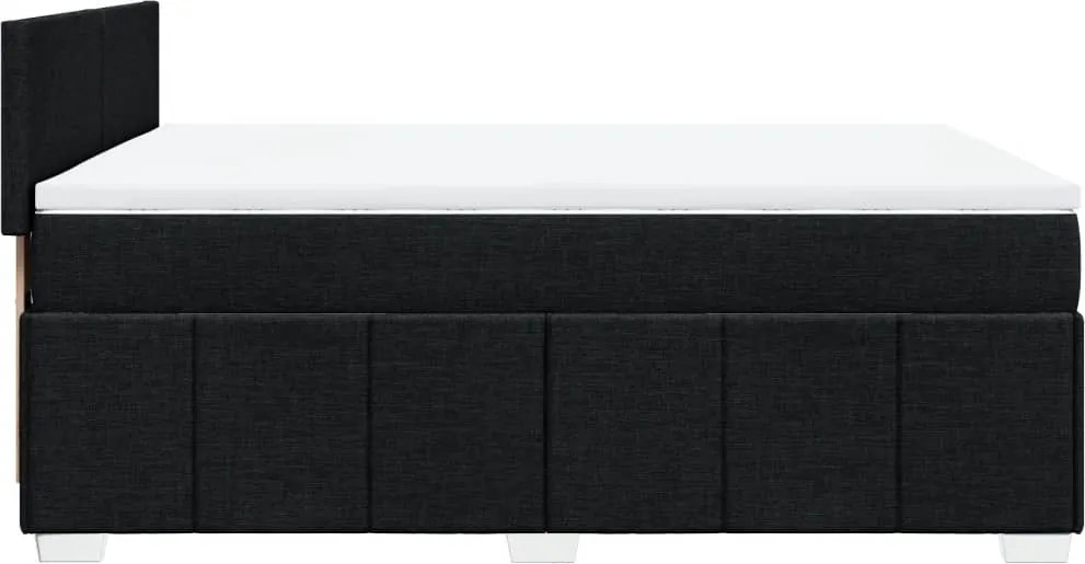 Box spring postel s matrací černá 160x200 cm textil 3289414
