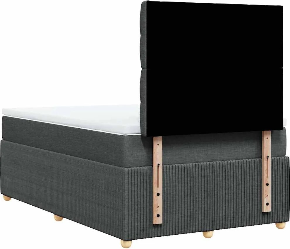 Box spring postel s matrací tmavě šedá 120x200 cm textil 3292031