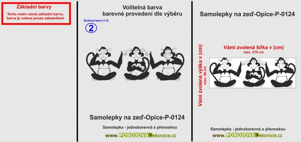 Opice, Samolepky na zeď