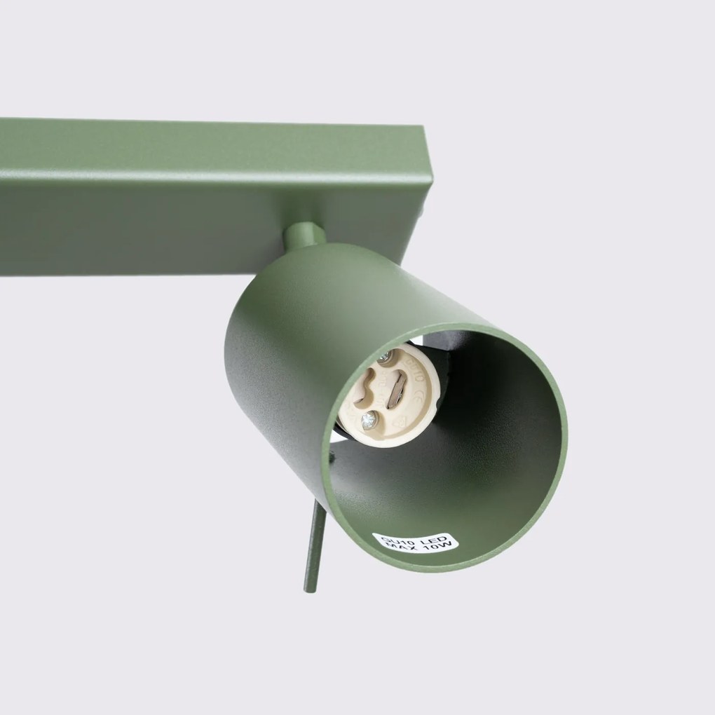 Sollux Lighting Stropní svítidlo RING 3L olivově zelené