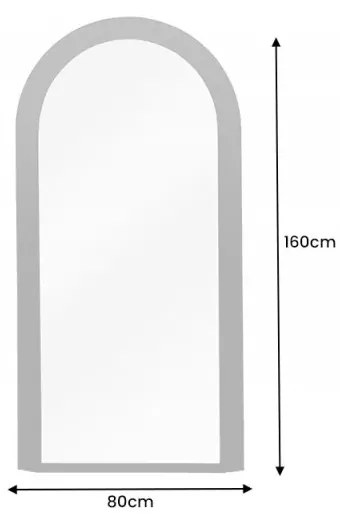 Massive home | Nástěnné zrcadlo ART DECO 160 CM černé