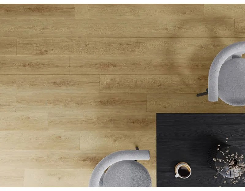 Mexen Anniston, vinylová podlaha 1240x182 mm SPC 6,5 mm, IXPE 1,5 mm, 4stranná V-drážka, dub, F1038-1240-182-505-4V1-01