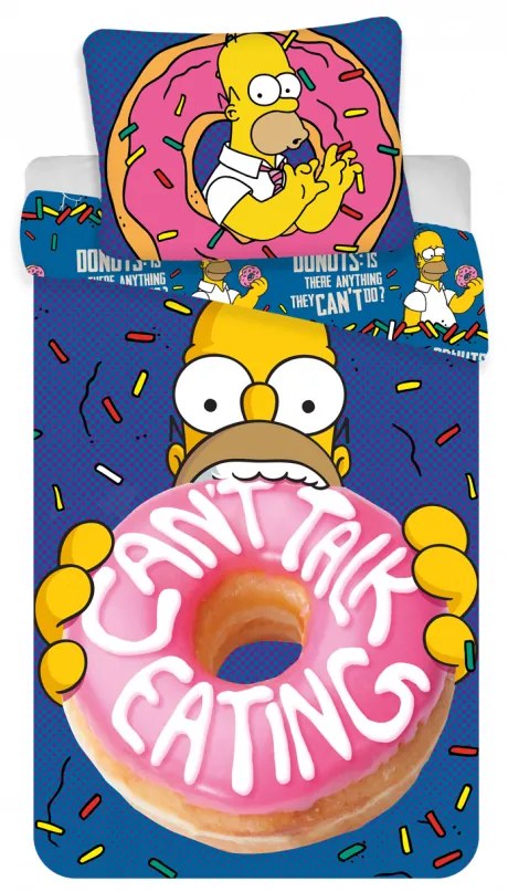 Vesna | JERRY FABRICS Povlečení Homer Simpson Donuts 140/200